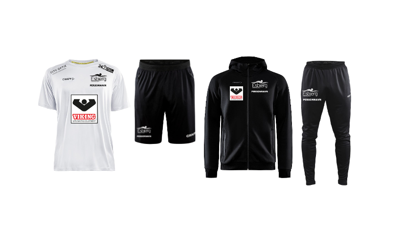 ESK Craft Træningspakke 3 (T-shirt/Shorts/Core Soul Hoodie/Tr. bukser ...